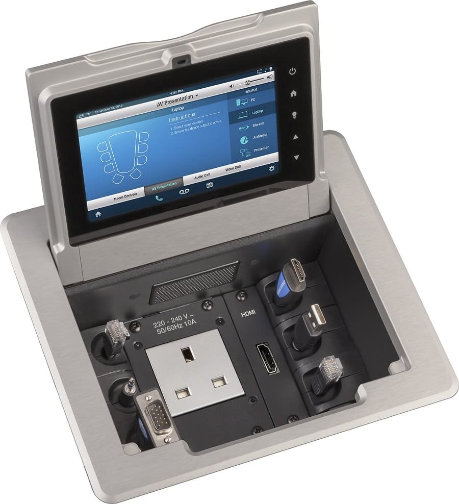 Cable Management in a Meeting Table - Fusion Office Design