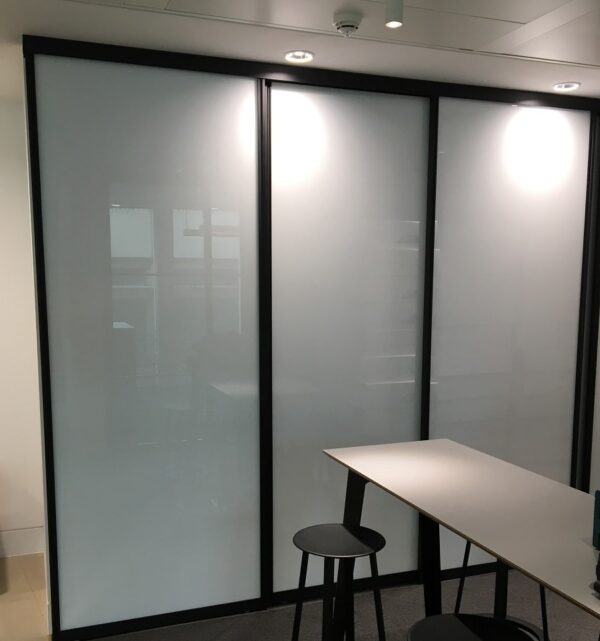 Horizontal sliding whiteboards | Fusion Office Design