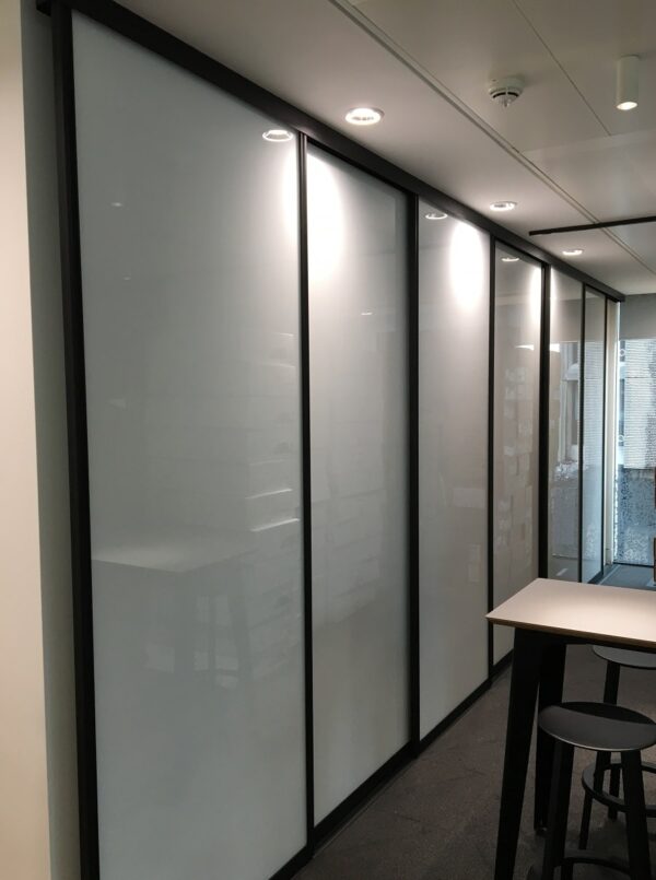 Horizontal sliding whiteboards | Fusion Office Design
